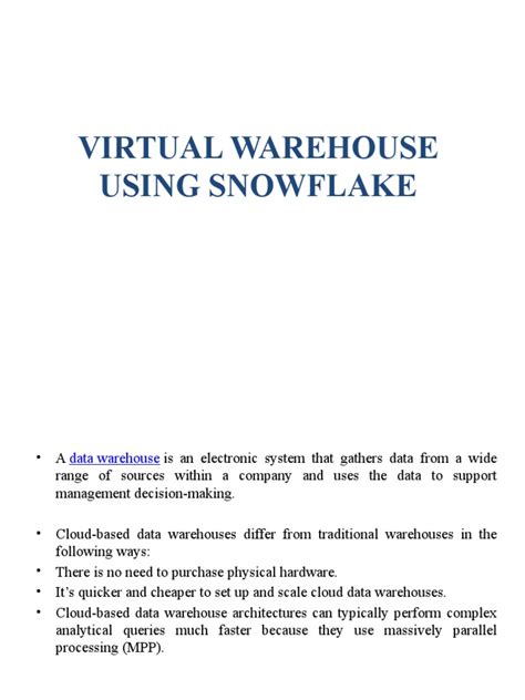 Snowflake Unit 1 Introduction Pdf Cloud Computing Software As A
