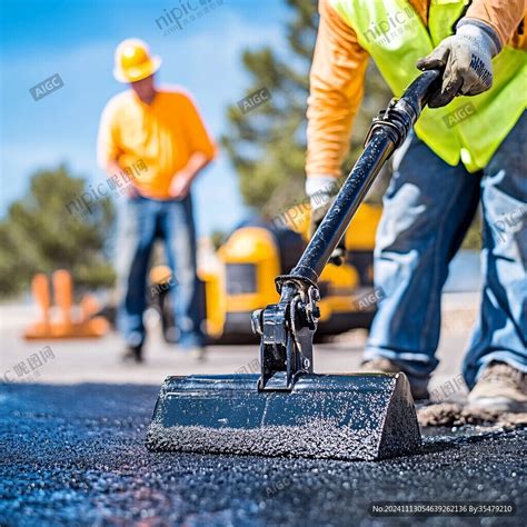 Ai创作图道路维护行业 摊铺沥青混凝土 铺设公路沥青 摊铺沥青 柏油马路施工 公路沥青施工 柏油路施工 沥青道路施工 新铺沥青 沥青路施工