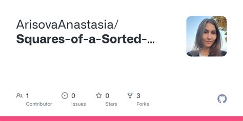 github arisovaanastasia squares of a sorted array