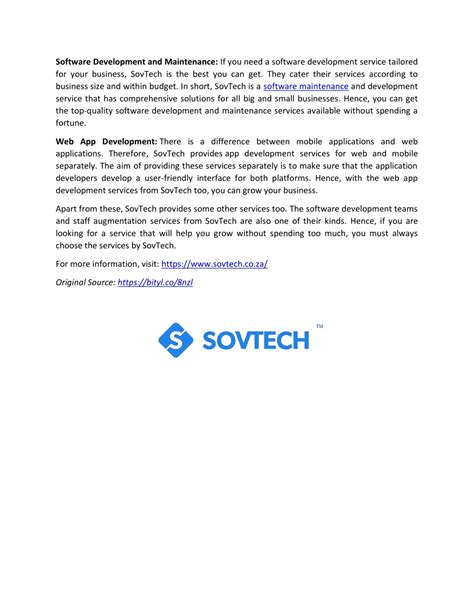 Ppt Sovtech Software And App Development Service That You Need Powerpoint Presentation Id