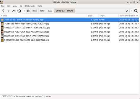 Thunar File Manager Action To Move Files Into A Date Folder Benjamin