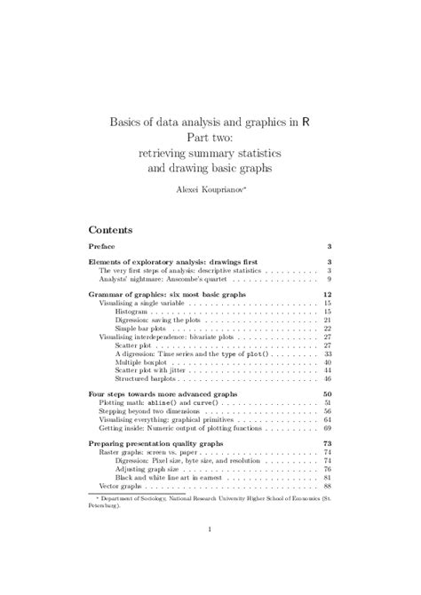 Pdf Basics Of Data Analysis And Graphics In R Part Two Retrieving