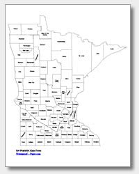 Printable Minnesota Maps State Outline County Cities