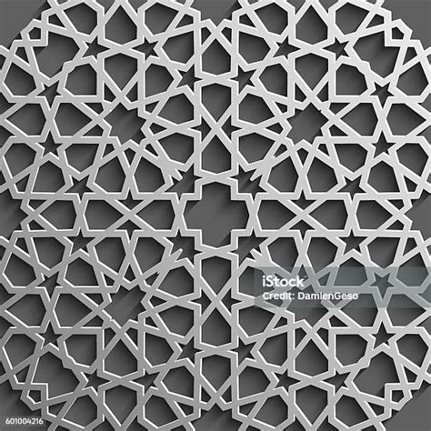 원활한 이슬람 패턴 3d 전통적인 아랍어 디자인 요소 곡선에 대한 스톡 벡터 아트 및 기타 이미지 곡선 기하 도형 대칭 Istock
