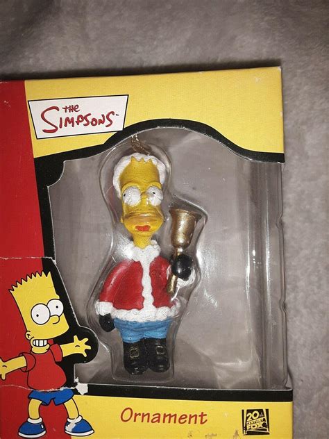 2001 The Simpsons Bart Christmas Holiday Ornament Arte Cielo Nib