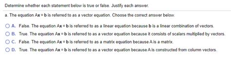 solved do the columns of a span r4 does the equation ax b