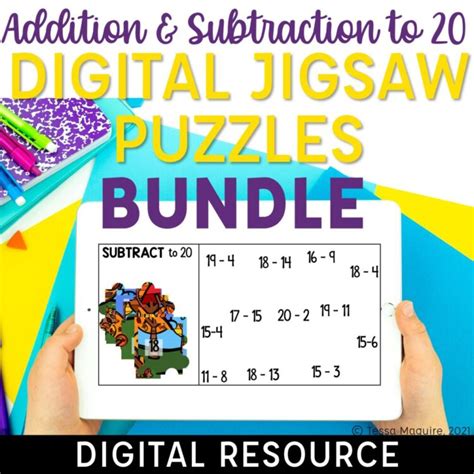 Addition And Subtraction Within 20 Digital Jigsaw Puzzles Tales From Outside The Classroom