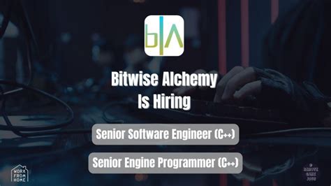 Remote Game Jobs On Linkedin Bitwise Alchemy Is Hiring Remotely For 2 Jobs Remotegamejobs