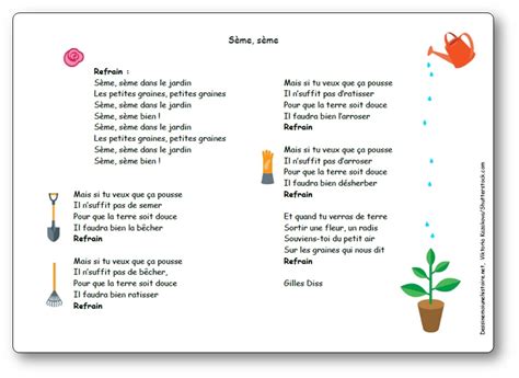 Chanson Sème sème de Gilles Diss Paroles illustrées de la chanson