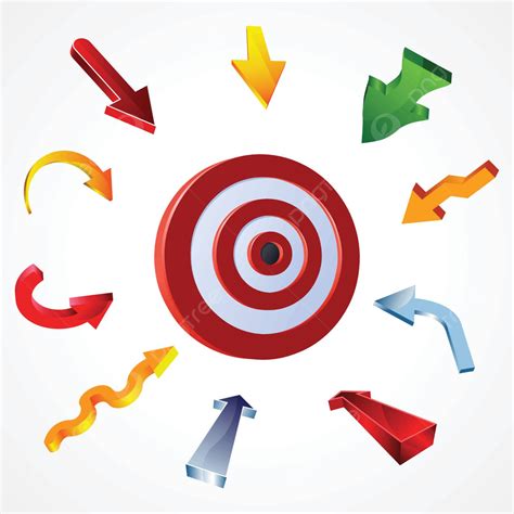 Dart Board With Various Arrows Design Glass Concept Vector Design Glass Concept Png And