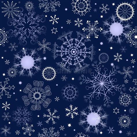 Dark Blue Repeating Pattern Stock Vector Illustration Of Snow