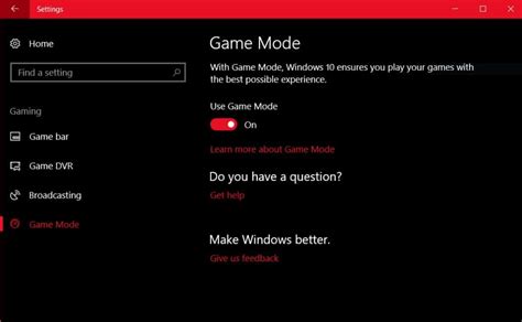 How To Enable Gaming Mode On Windows