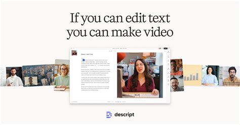 descript edit videos and podcasts like a doc ai video editor