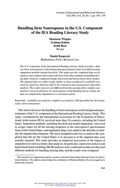 Pdf Experiments With Variance Estimation From Survey Data With