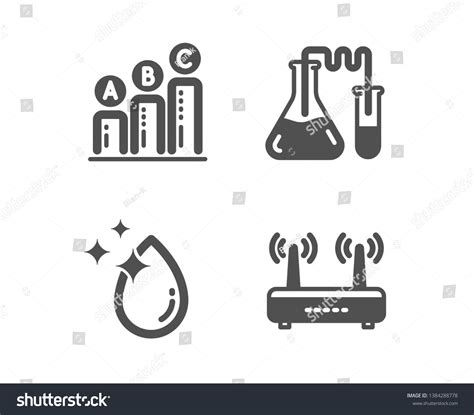 Set Chemistry Lab Graph Chart Water Stock Vector Royalty Free 1384288778 Shutterstock