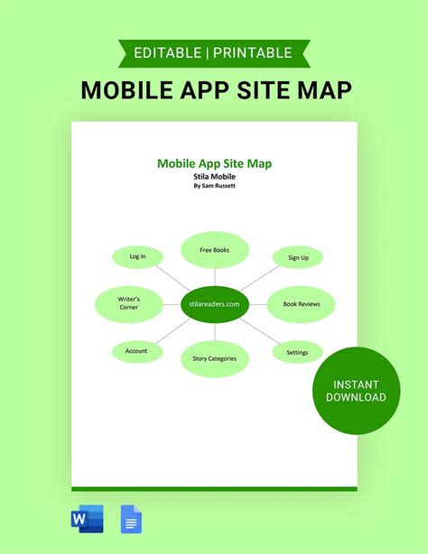 Mobile App Site Map Template In Word Google Docs Download Template Net