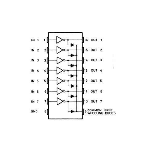 Uln2004 A Npn Darlington Transistors 7 Array Uln2004 A Npn Darlington Transistors 7 Array