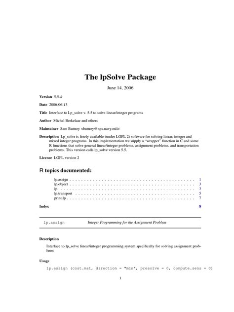 Lp Solve Pdf Linear Programming Mathematical Optimization