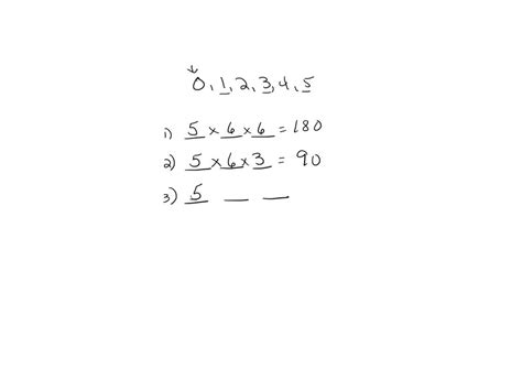 solved three digit numbers if only digits 0 1 2 3 4 5 counting 6 may