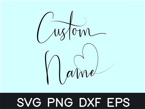 custom name svg custom name cut file custom name etsy