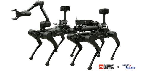 레인보우로보틱스·현대로템 방산용 로봇개 육군에 최초 납품