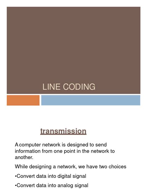 Line Coding Final Pdf Digital Signal Information And Communications Technology