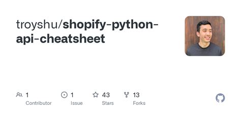 Github Troyshushopify Python Api Cheatsheet