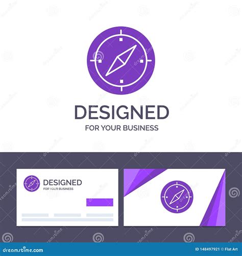 Creative Business Card And Logo Template Navigation Direction Compass Gps Vector Illustration