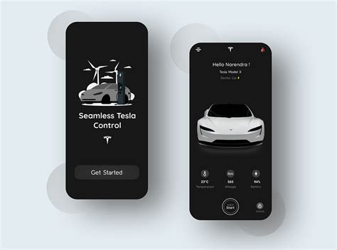 tesla car app ui by narendra prajapati on dribbble