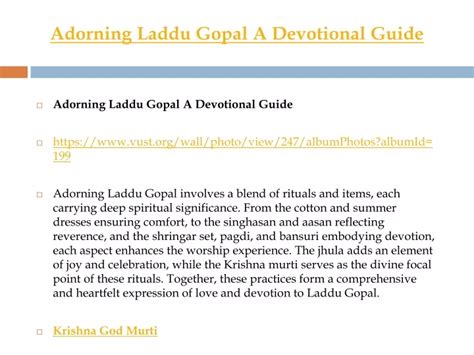Ppt Adorning Laddu Gopal A Devotional Guide Powerpoint Presentation Free Download Id 13332988