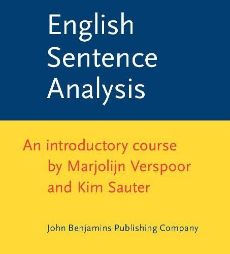English Sentence Analysis An Introductory Course Sponsored Sentence English Introductory
