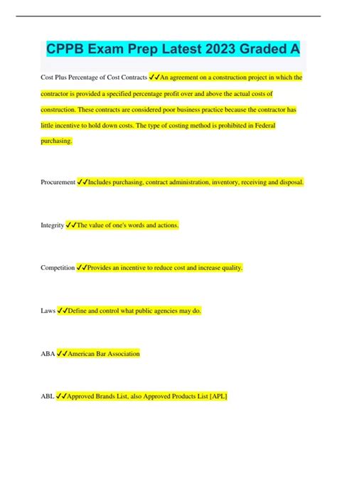 cppb bundled exams questions and answers latest versions updated 2023