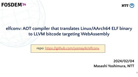Elfconv Aot Compiler That Translates Linux Aarch64 Elf Binary To Llvm Bitcode Targeting