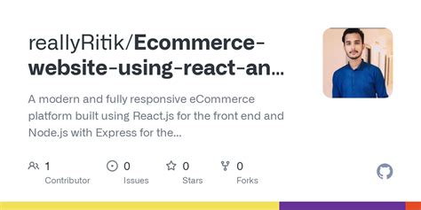 Github Reallyritik Ecommerce Website Using React And Node A Modern And Fully Responsive