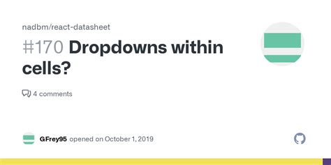 Dropdowns Within Cells Issue Nadbm React Datasheet GitHub