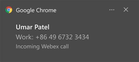 Webex Calling For Chrome