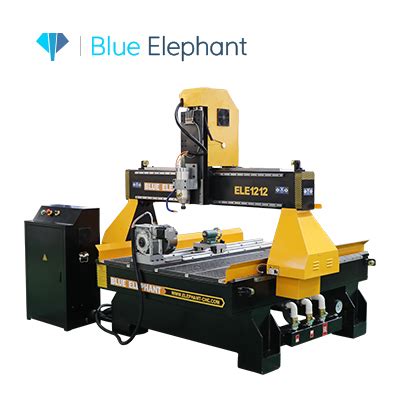 Rotary Axis CNC Router Machine Th Axis CNC Router For Wood Blue Elephant