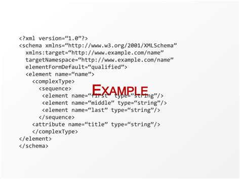 XML Schema Structure PPT