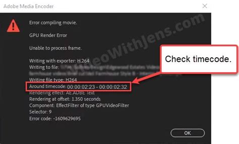 Premiere Pro Gpu Render Error 1609629695 8 Solutions Video With Jens