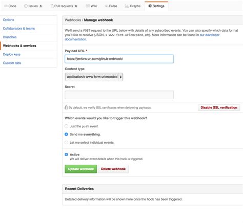 jenkins github plugin returns error 400 hook should contain event type
