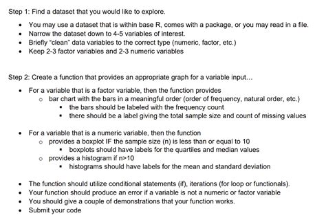 Solved Step Find A Dataset That You Would Like To Chegg