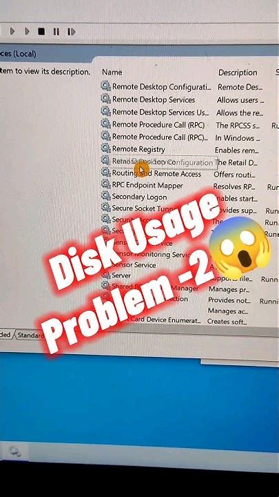 How To Solve Disk Usage Problem In Windows😱🤫 Shorts Windows Youtube