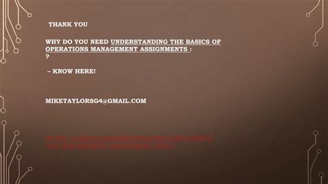 Ppt Understanding The Basics Of Operations Management Assignments