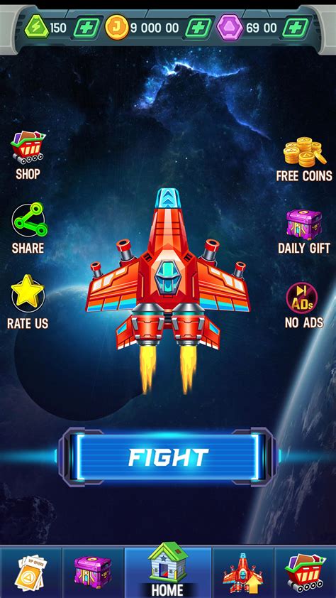 galaxy space shooter mobile game design ui ux behance