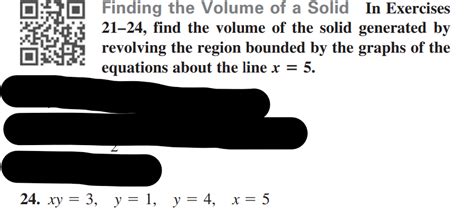 Solved Finding The Volume Of A Solid In Exercises Chegg Com