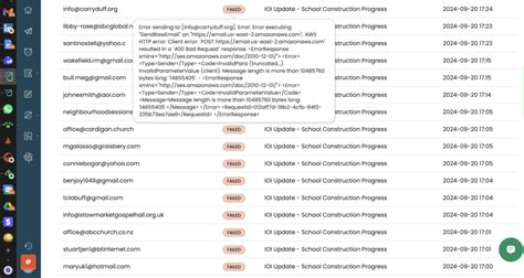 Troubleshooting Errors While Sending Emails