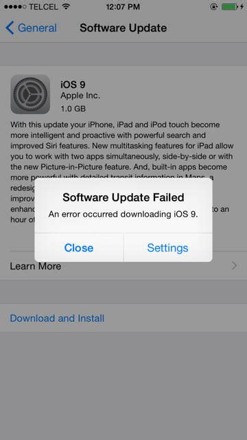 Ios 9 Failing To Install For Some Users Ubergizmo