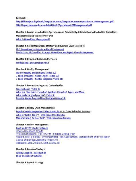 operation management pdf