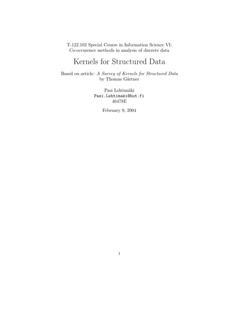 pdf kernels for structured data