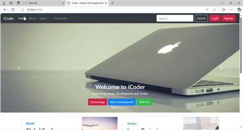 Creating Icoder Blogs Using Html Css Javascript And Priyanka Marathe